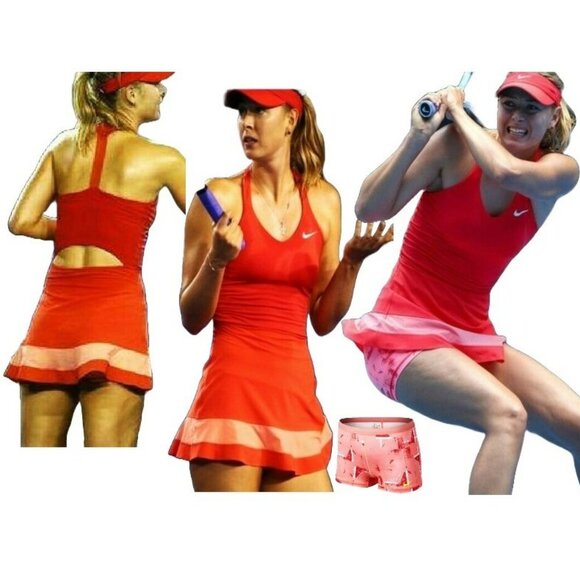 Nike | Dresses | Nwt Striking Nike Maria Sharapova Tennis Dress W Bra Shortss Skirt S Small ...